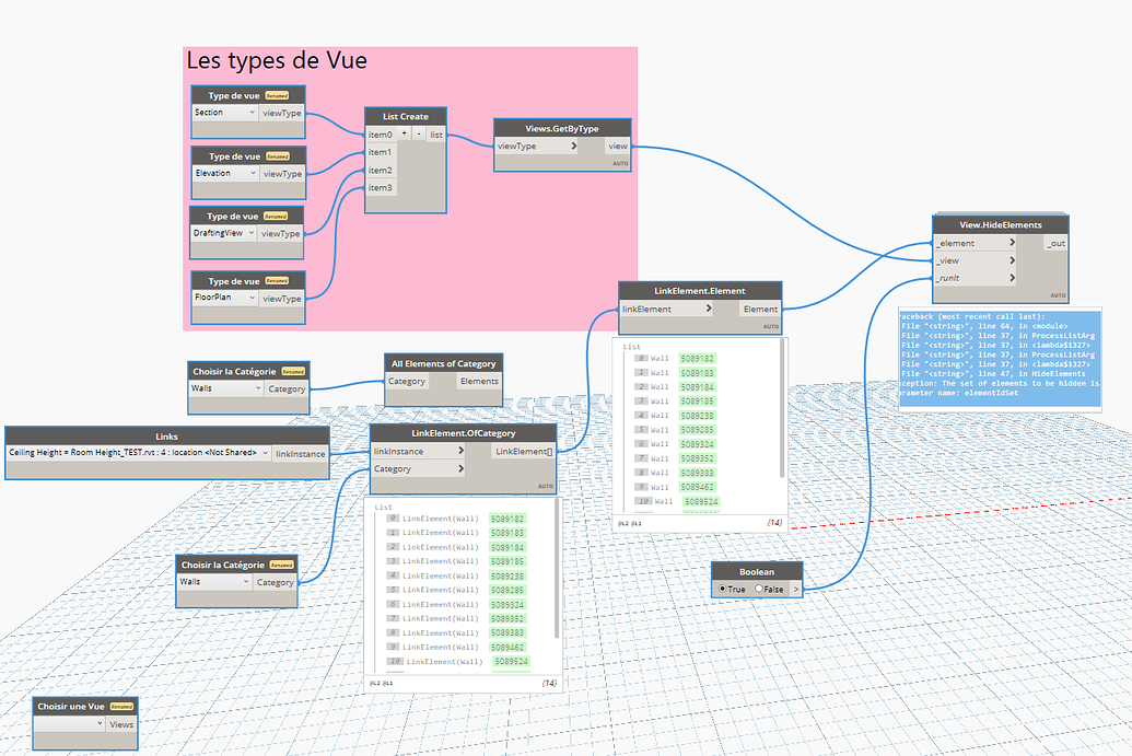 How to hide Categories/Elements of a linked revit model - - Revit - Dynamo