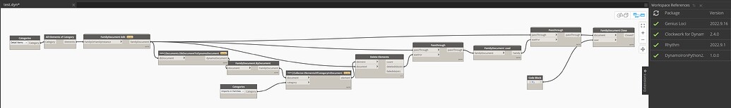 How to delete all imported cad/symbol in family in Revit by dynamo? - Revit - Dynamo