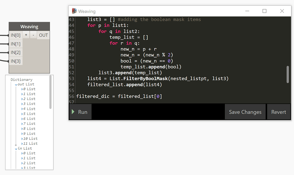 Get BooleanMask in and out list in Python Node - DesignScript - Dynamo