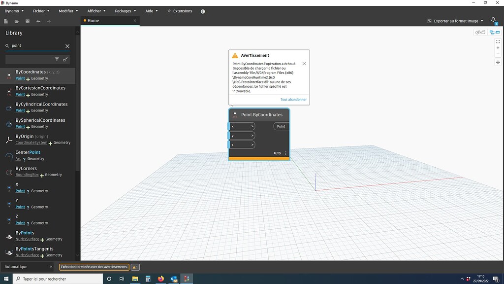 Problem using nodes in Dynamo sand box - dynamo - Dynamo