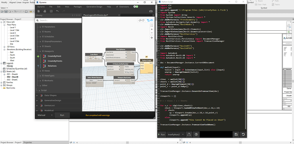 Dynamo Python Placing A Legend On Multiple Sheets Developers Dynamo