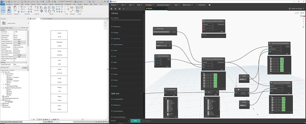 Familys By Point and host, works to place in sheets? - Revit - Dynamo