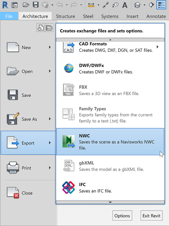 Create NWC from multiple Revit projects - Dynamo