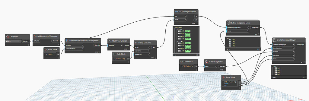 How to change the material and thickness of a specific layer of walls,floor or roof - Revit - Dynamo