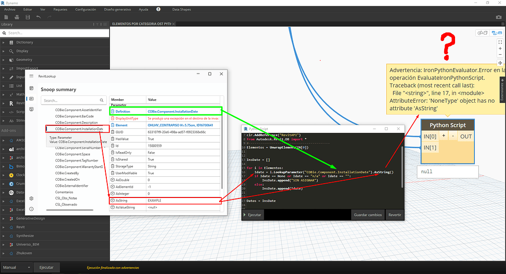 GET AN "AsString()" PARAMETER ERROR..? - Revit - Dynamo