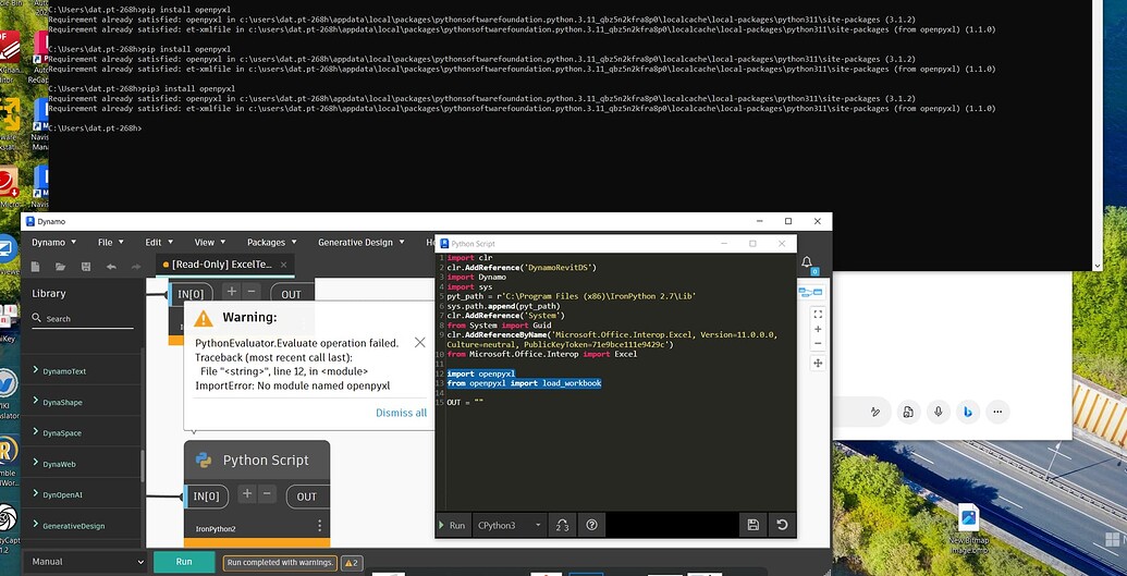Openpyxl module - Developers - Dynamo
