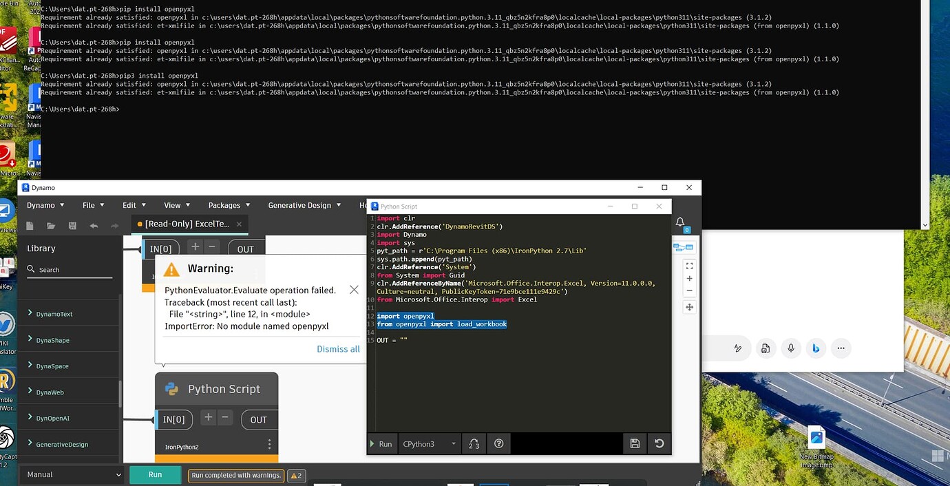 Openpyxl module - Developers - Dynamo