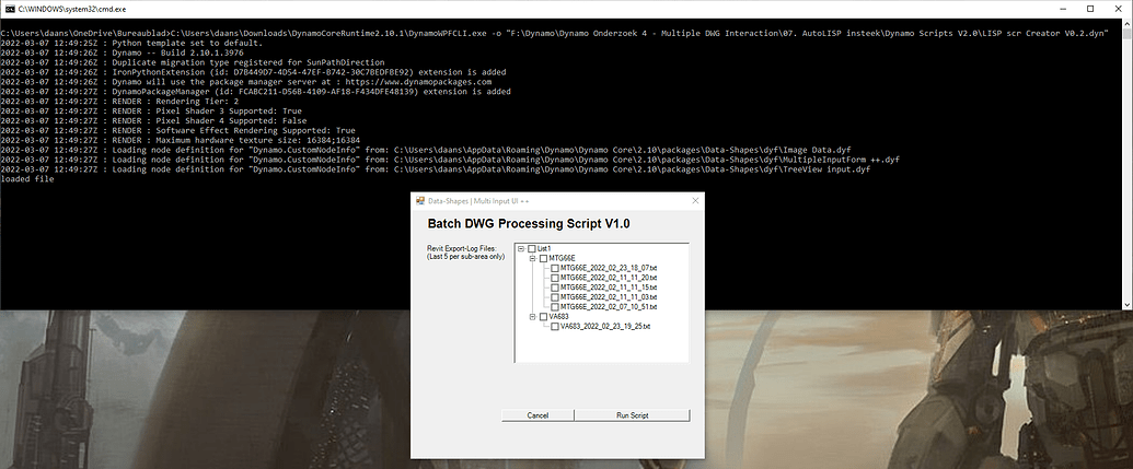 How to run a Dynamo Graph in the background / How to use the Dynamo Command Line Interface ...