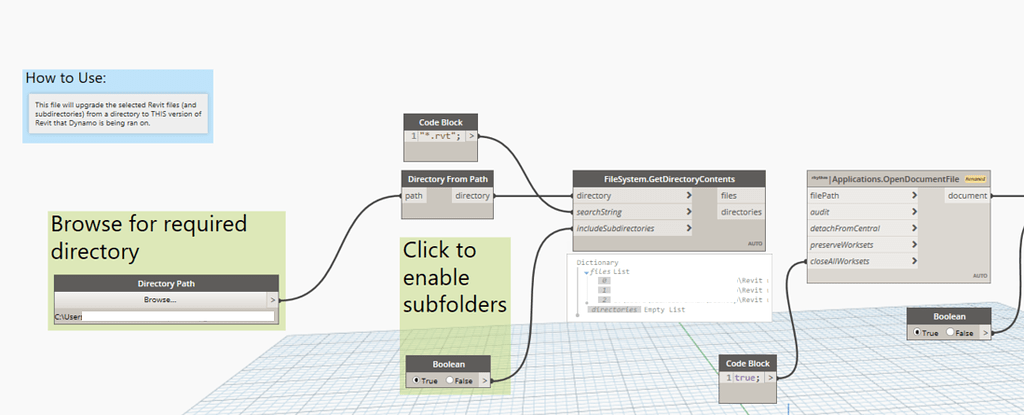 Bulk Upgrade - Revit with Subfolders - Revit - Dynamo
