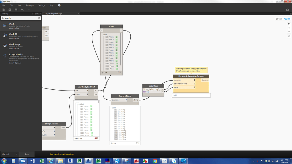 Element.setParameterByName Internal Error - Packages - Dynamo