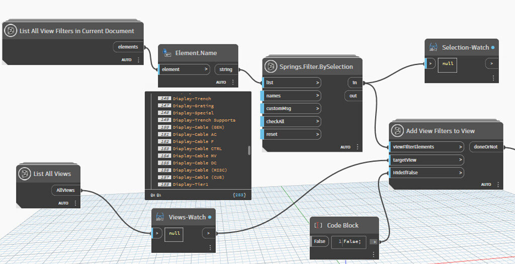 Filter List by Selection - Revit - Dynamo