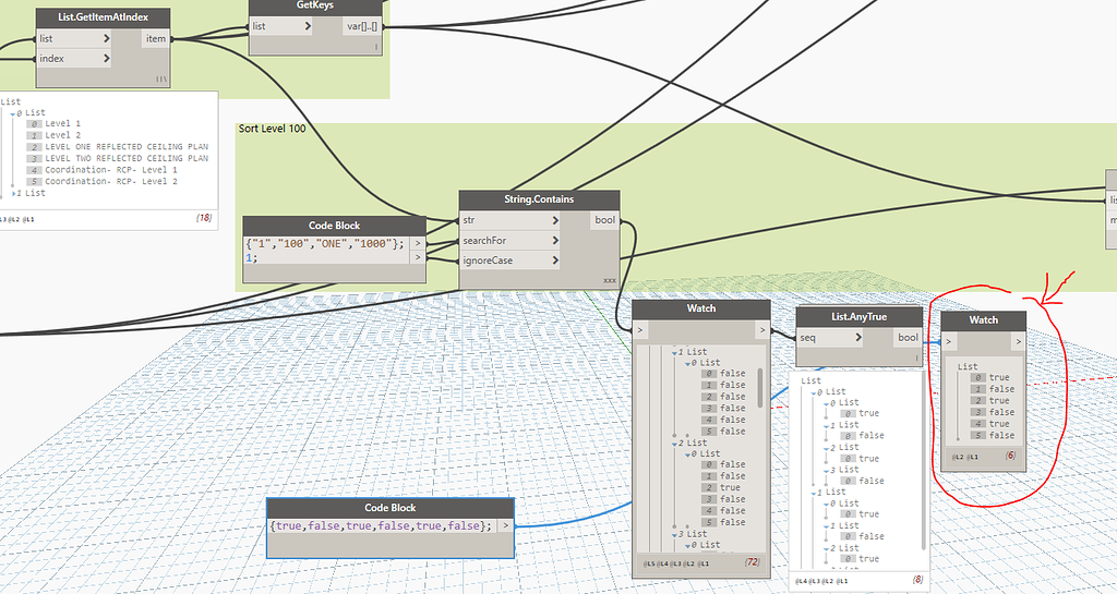 Combine Sublists of Boolean Values - Revit - Dynamo