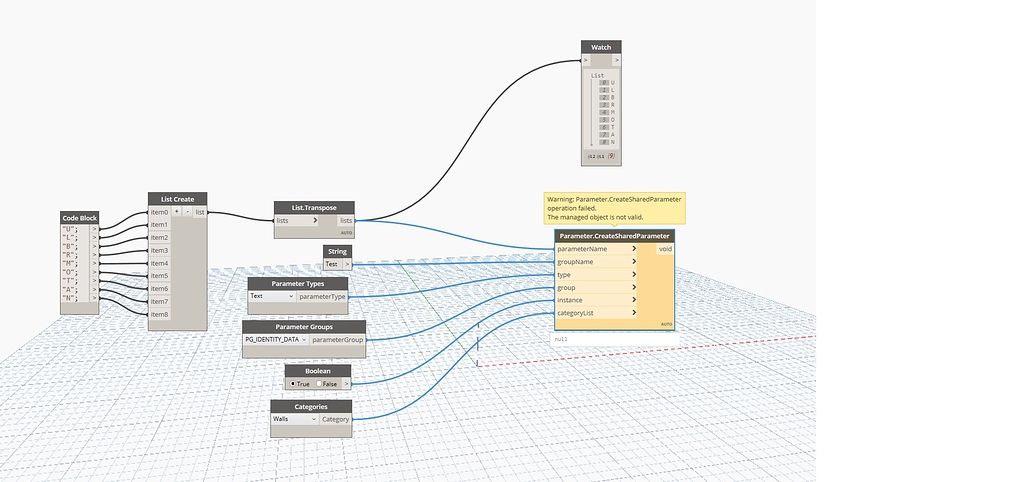 Creating shared parameters in Revit - Revit - Dynamo