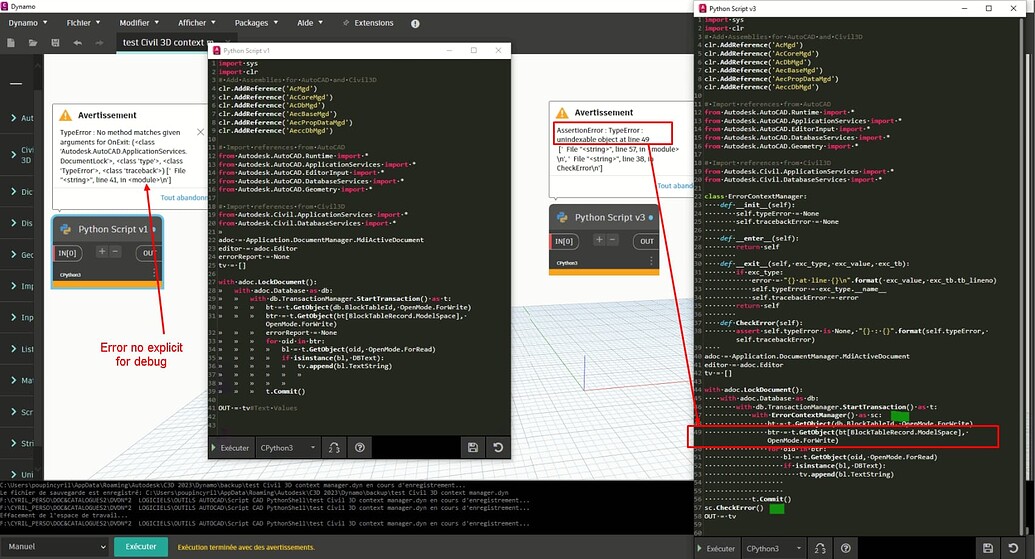 Application does not support just-in-time (JIT) error - Civil 3D - Dynamo
