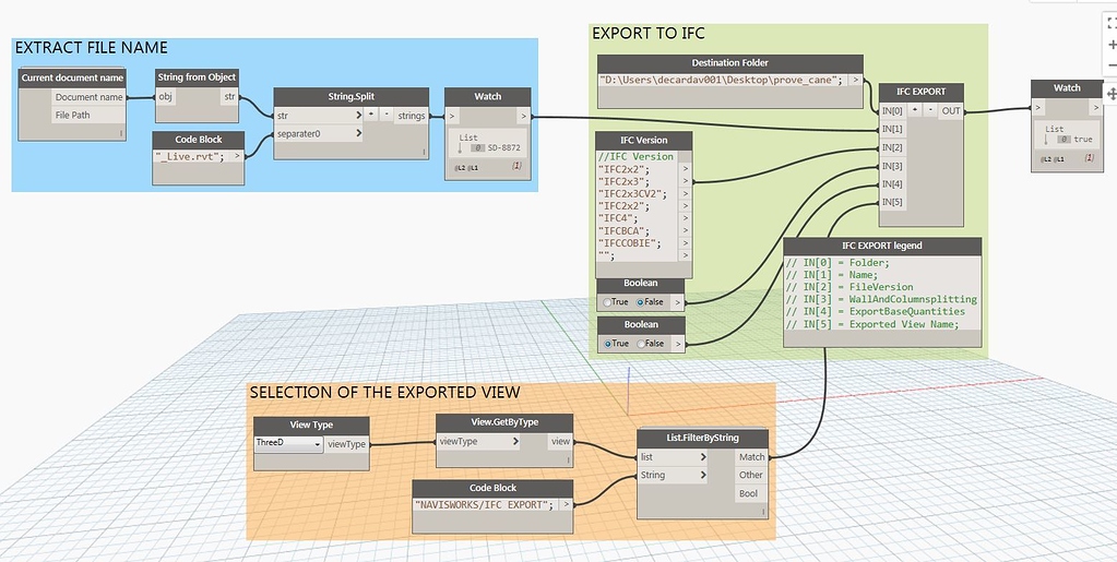 IFC exporting with user defined property sets? - Developers - Dynamo
