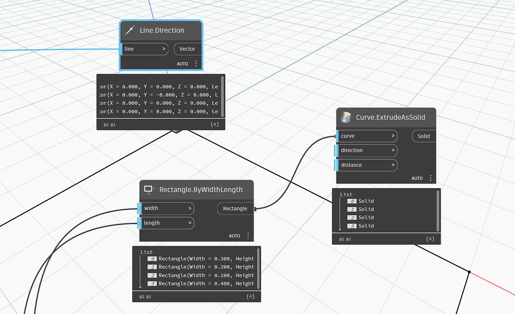 Curve.ExtrudeAsSolid baced on Vector - Geometry - Dynamo