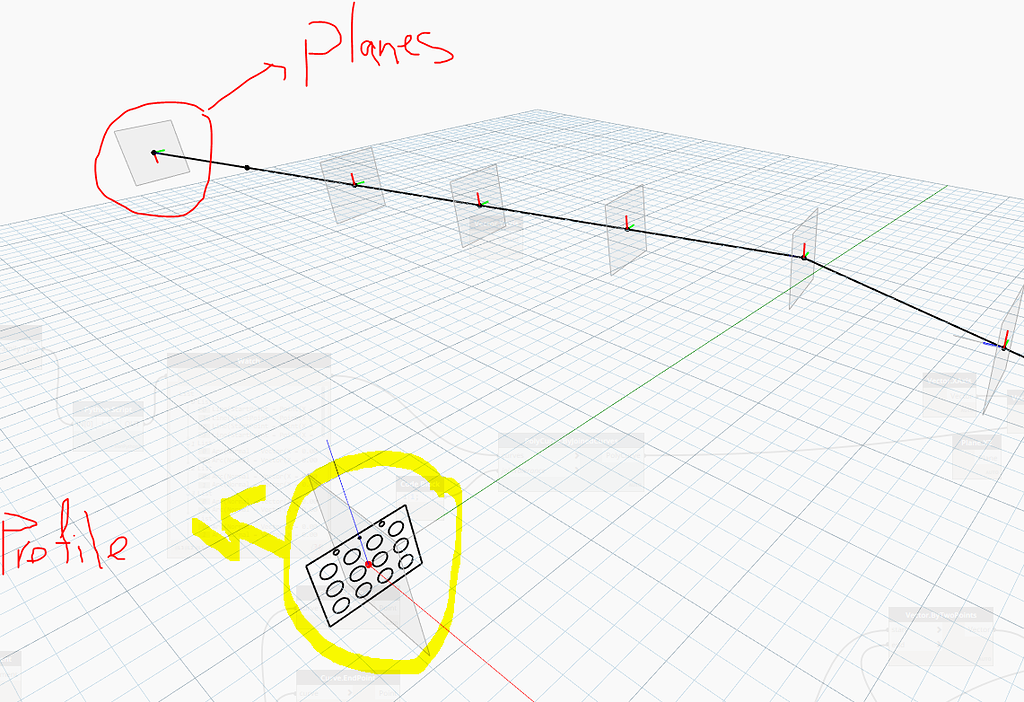 Polycurve to be on points with direction of the plane.byOriginNormal - Geometry - Dynamo