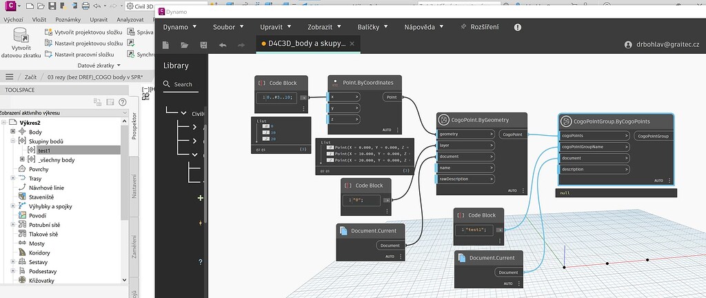 Cogo Point Group By Cogo Points How This Should Work Civil 3d Dynamo