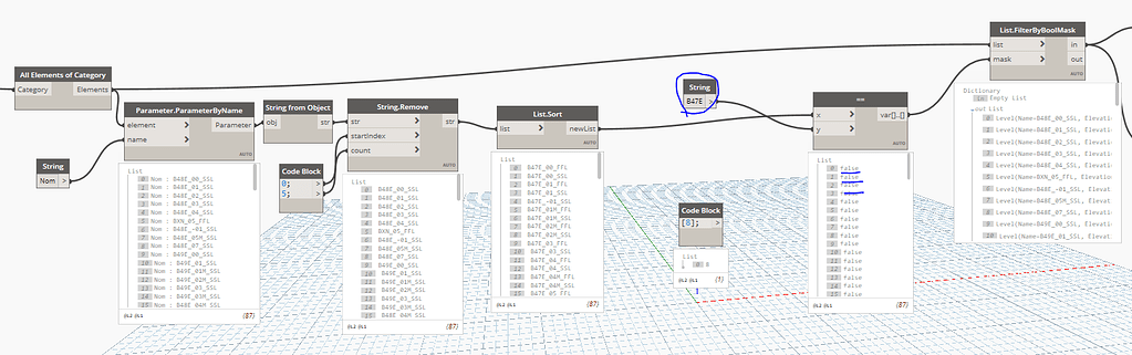 Creation of lists for different buildings - DesignScript - Dynamo