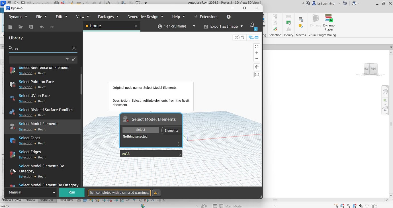 Select Model elements from revit to dynamo - Revit - Dynamo