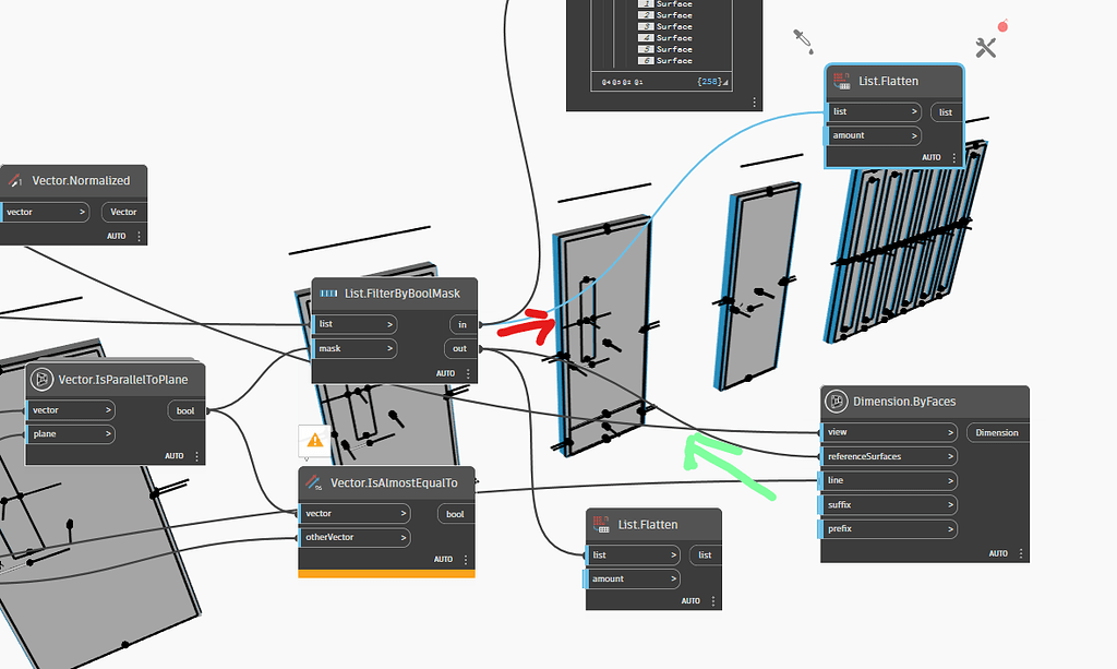 Dimension.byface surface plane direction to dimension - Dynamo