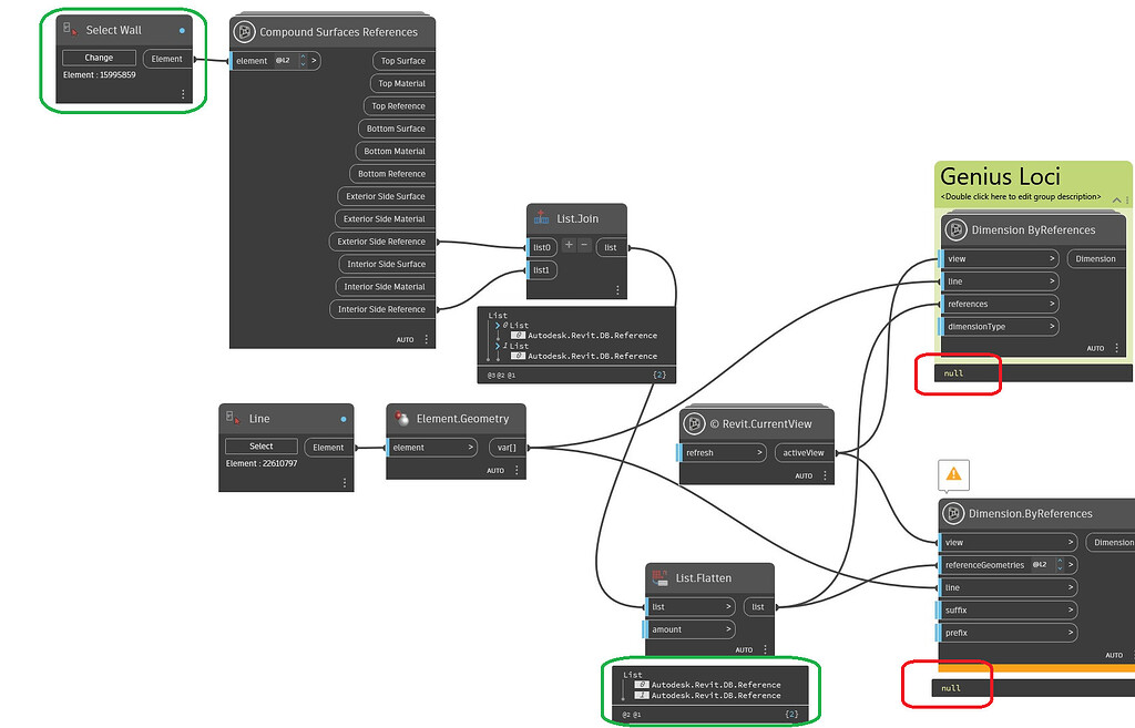 Can't create dimension by reference in Revit 2023 - Revit - Dynamo