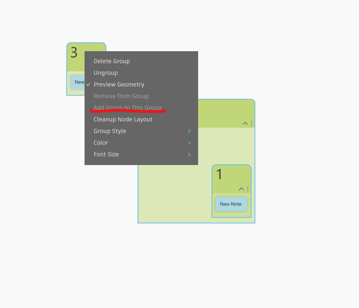 Nested groups - Dynamo