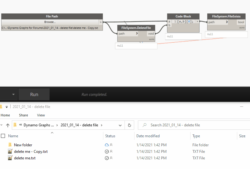 Delete backup files using "filesystem.deletefile" node - Packages - Dynamo
