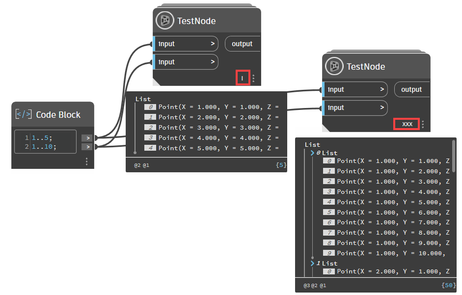 Dynamo - code blocks lacing - Dynamo