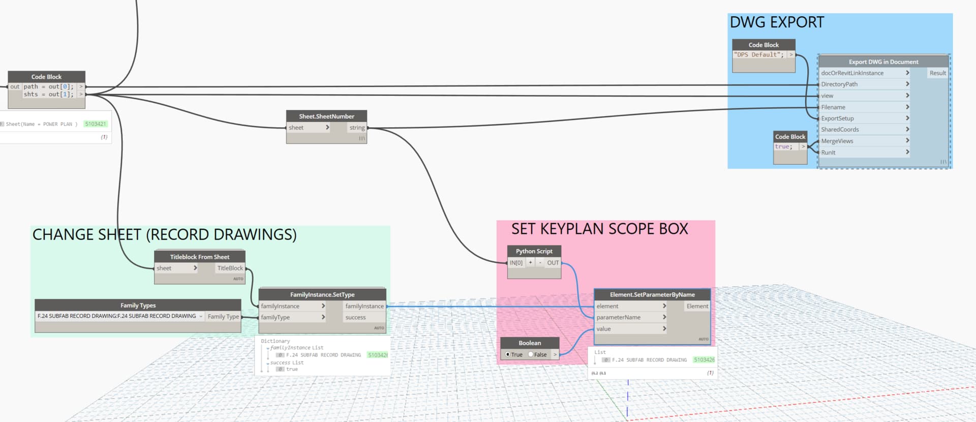 Set sheet Parameter before Exporting - Dynamo
