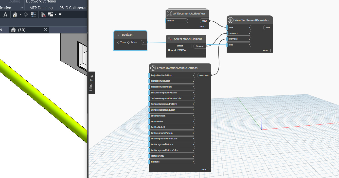 Hide elements and export dwg - Revit - Dynamo