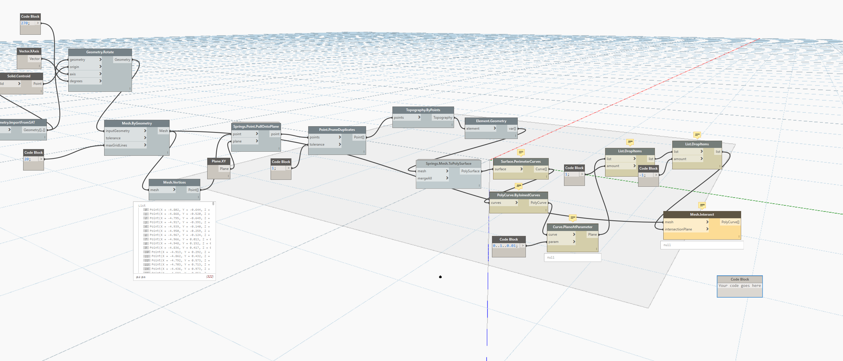 Extract Curves And Points From Surface - Geometry - Dynamo