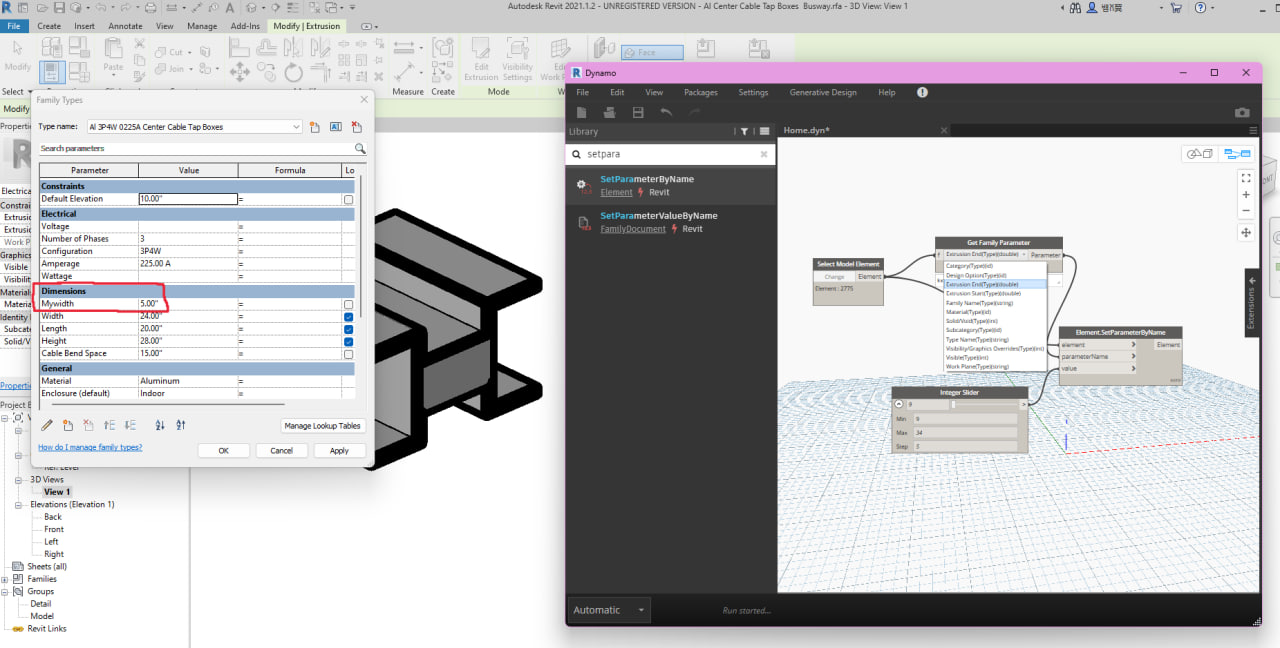 Dynamo node to change dimensions and parameters - Revit - Dynamo