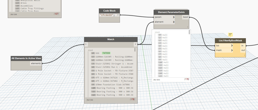 Element.ParameterExists node from Clockwork package not working - Packages - Dynamo