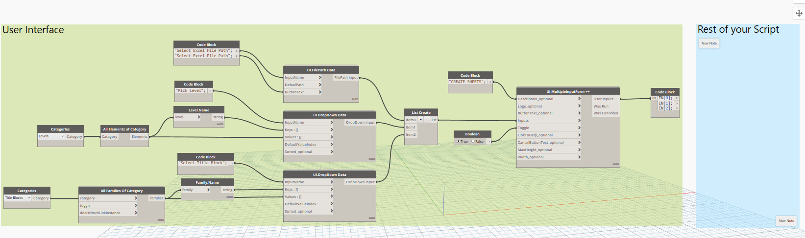 User Interface - DesignScript - Dynamo