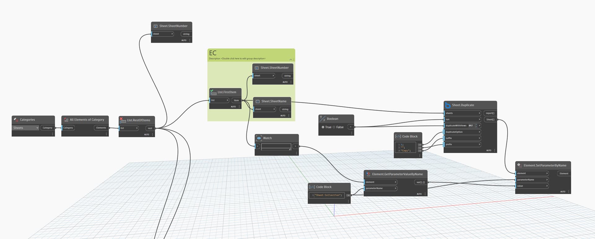 Sheet.Duplicate node of BimorphNodes - Dynamo