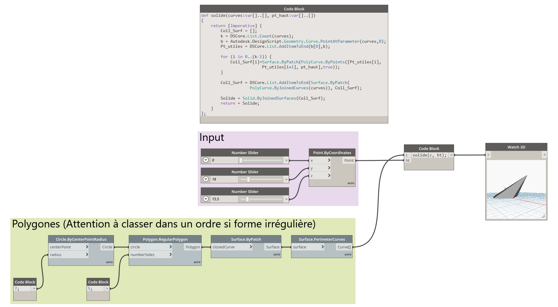 Imperative Bloc inside Function - DesignScript - Dynamo
