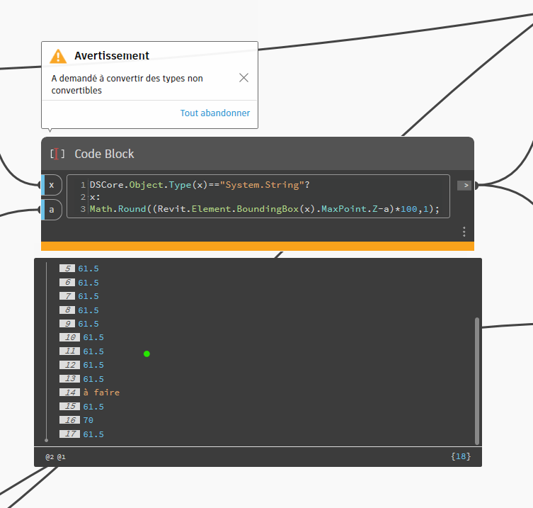 Requested conversion of non-convertible types - Revit - Dynamo
