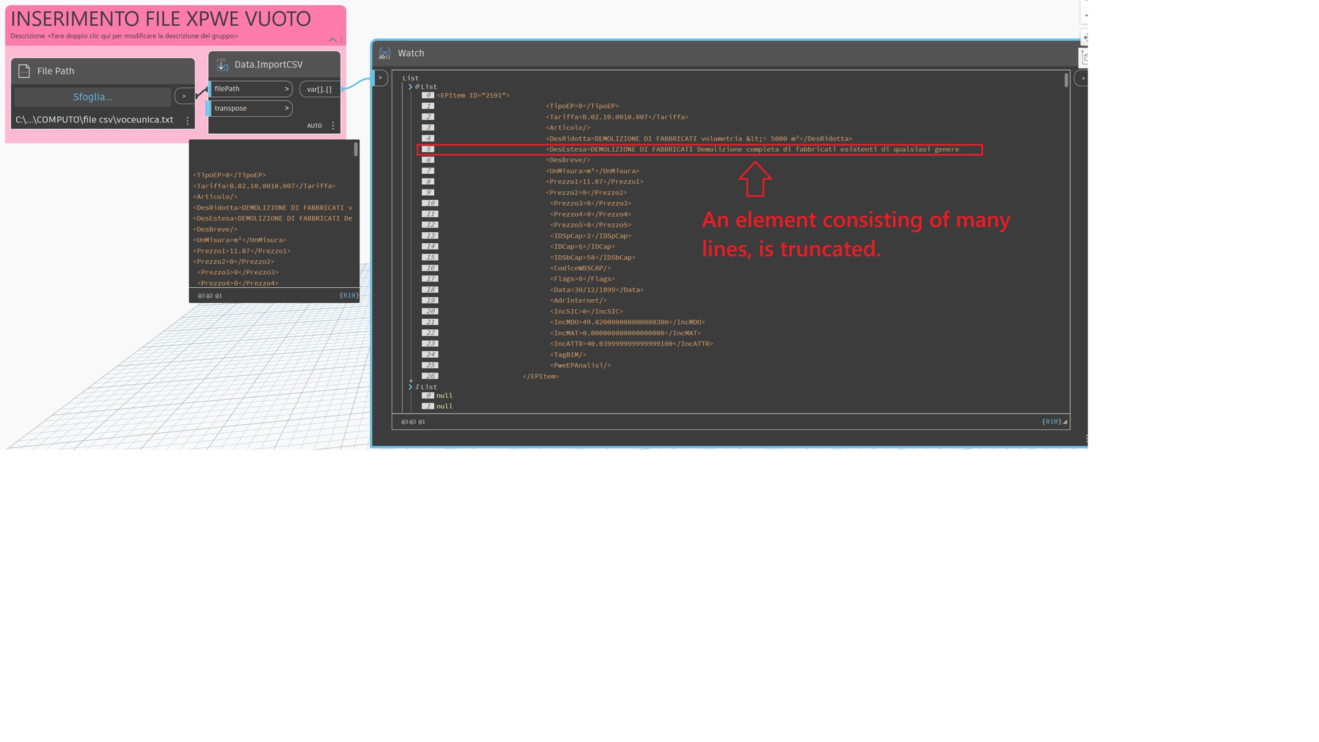 Reading a CSV text file - Dynamo