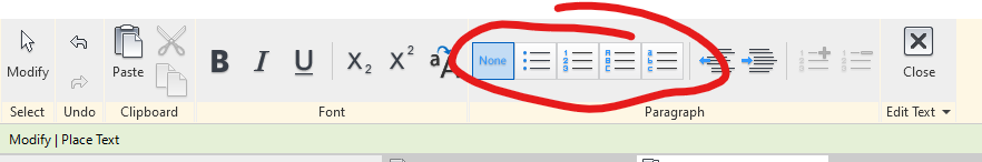 Create Bulleted paragraph/list with OOTB nodes - Revit - Dynamo