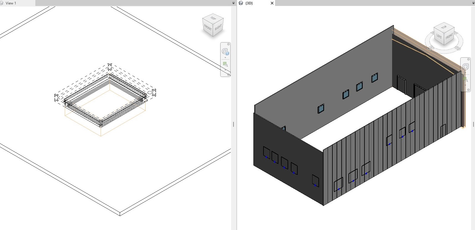 How to cut wall or curtain panels with new voids or Nested voids of ...