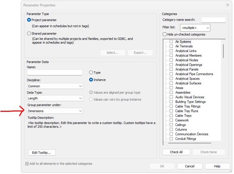 Parameter Group Revit 2025 - Dynamo