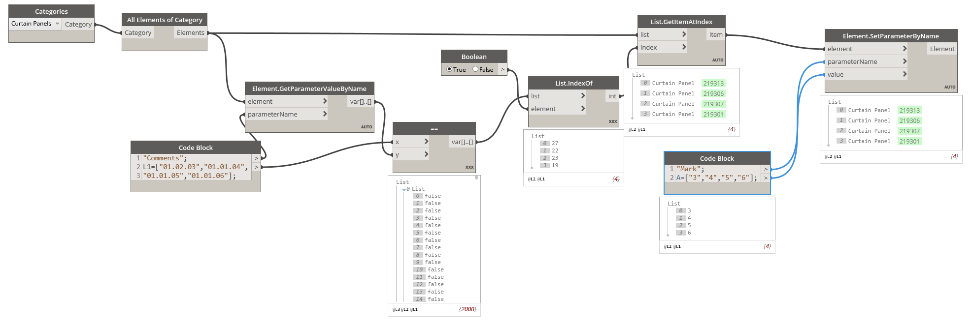 Select by parameter Value node - Packages - Dynamo