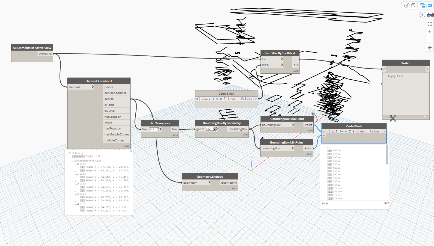 Get railing path with elevations - Revit - Dynamo