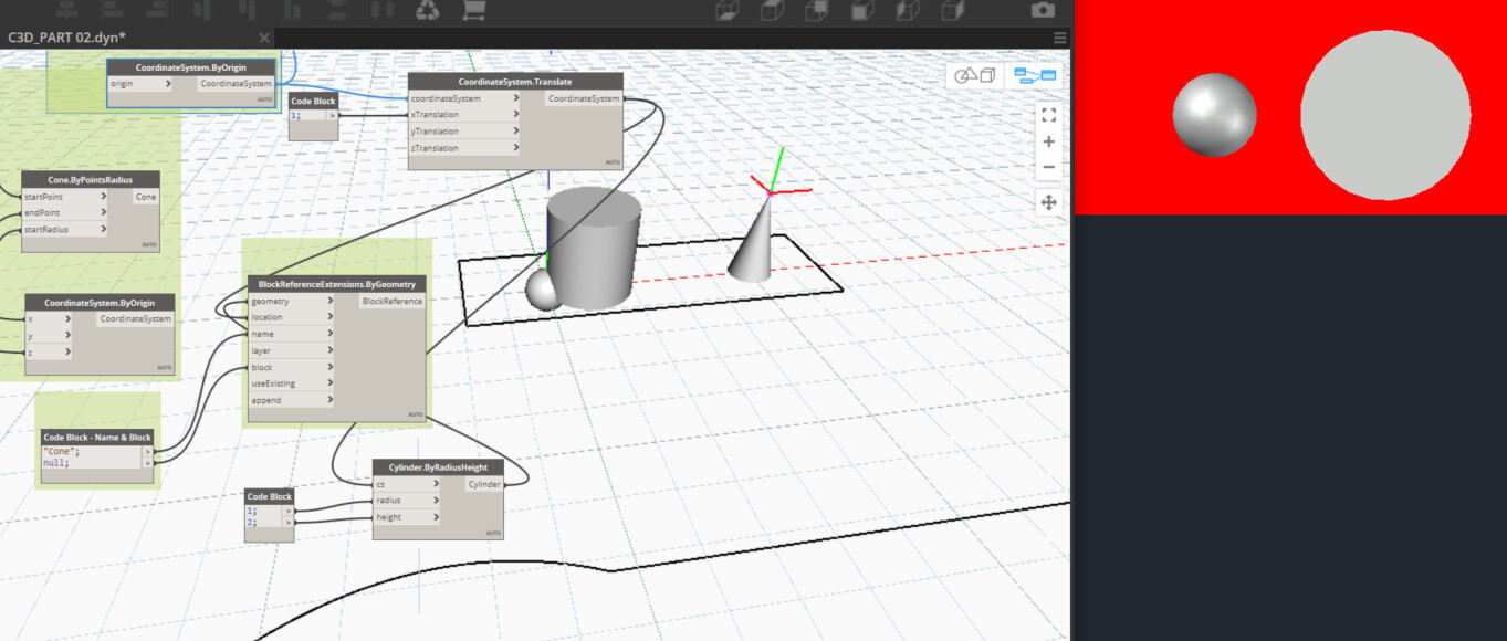 Civil 3D - Dynamo Geometry , Coordinate system , Civil3D geometry ...