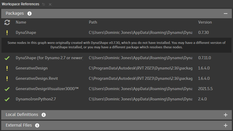 Data type of Output nodes is not supported - Generative Design - Dynamo