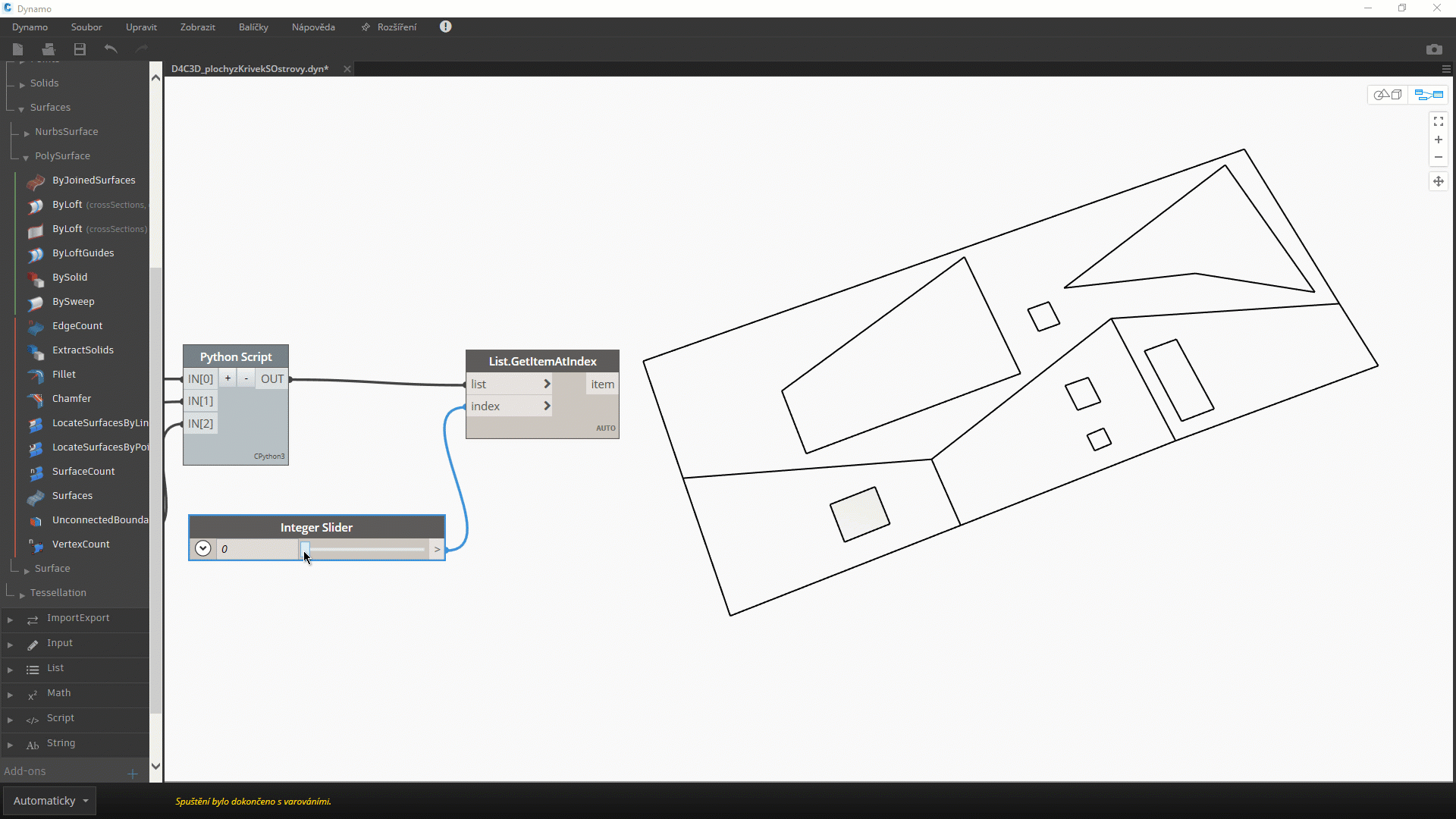 Surfaces by patch without islands - Civil 3D - Dynamo