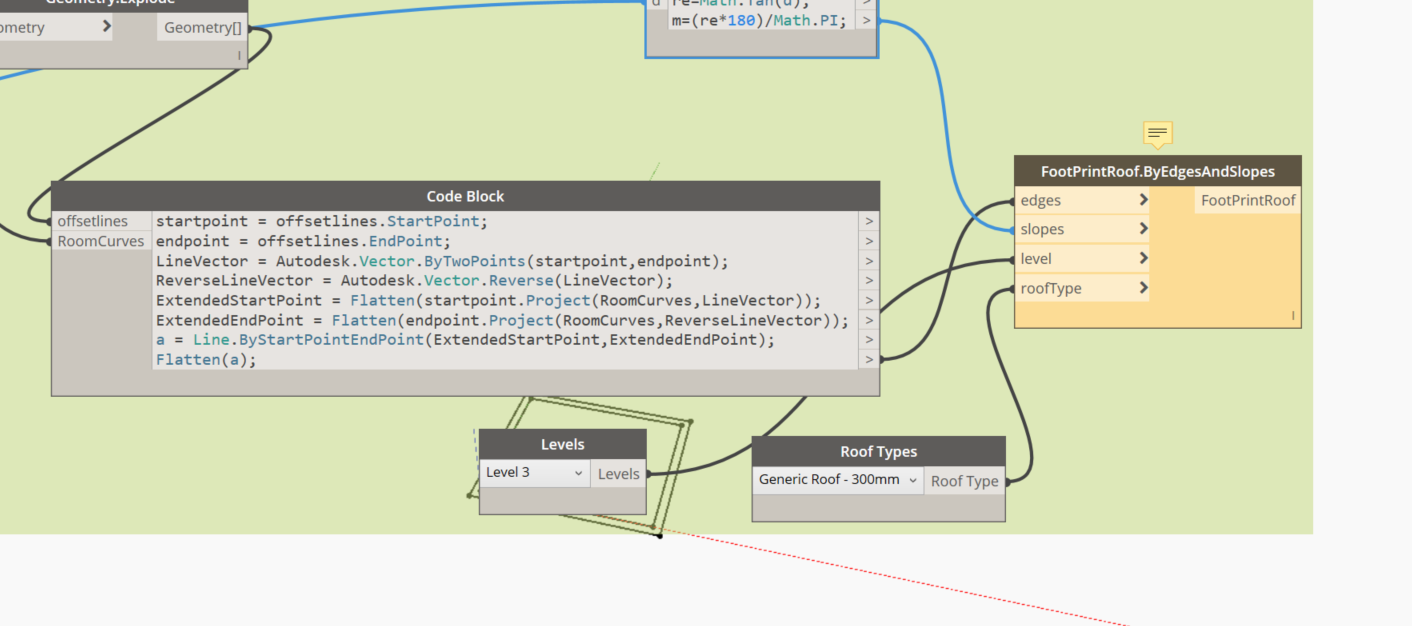 Problem with node roof.byfootprint - DesignScript - Dynamo