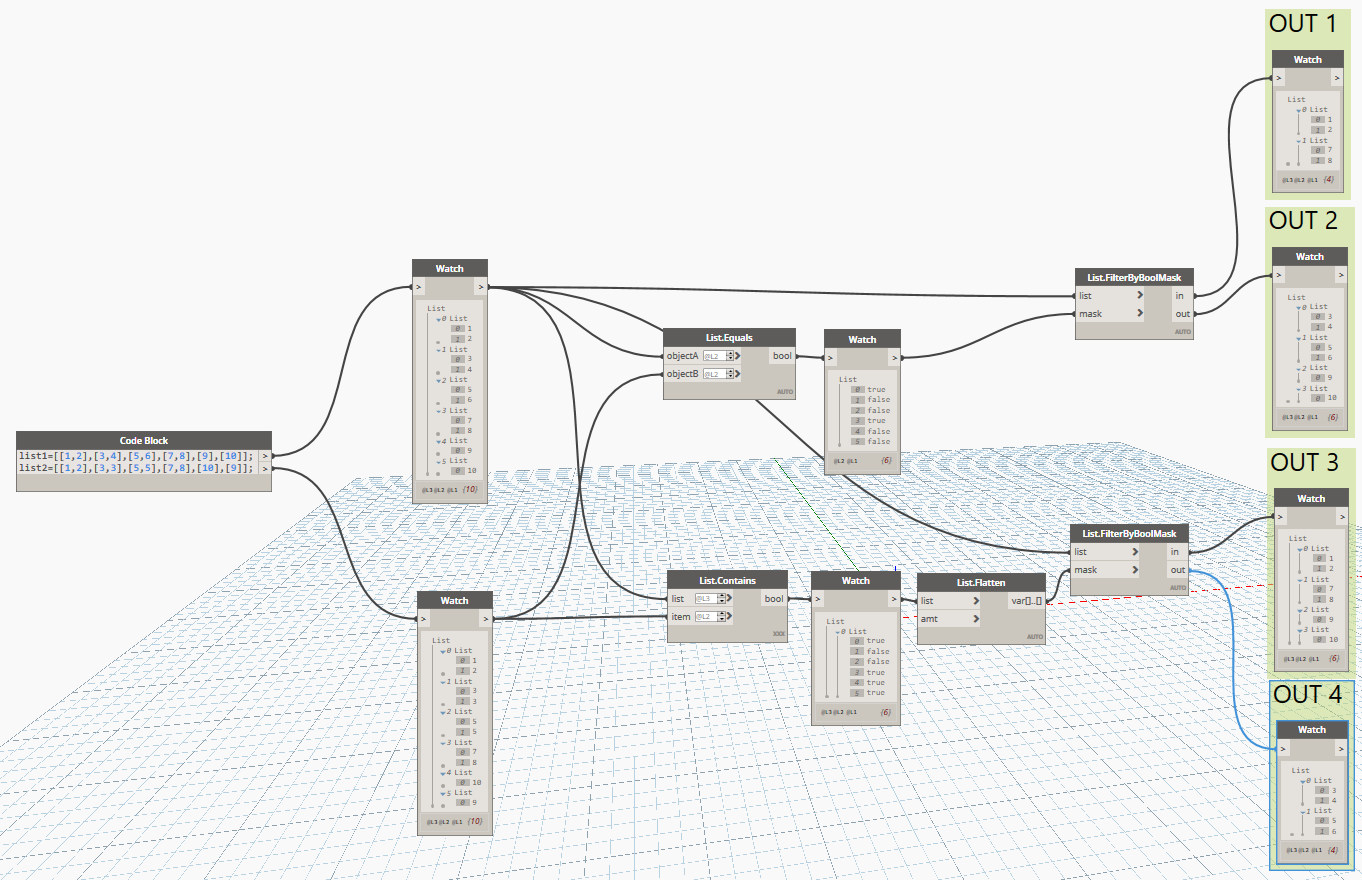 Identify matching sublists between two lists - Lists-Logic - Dynamo