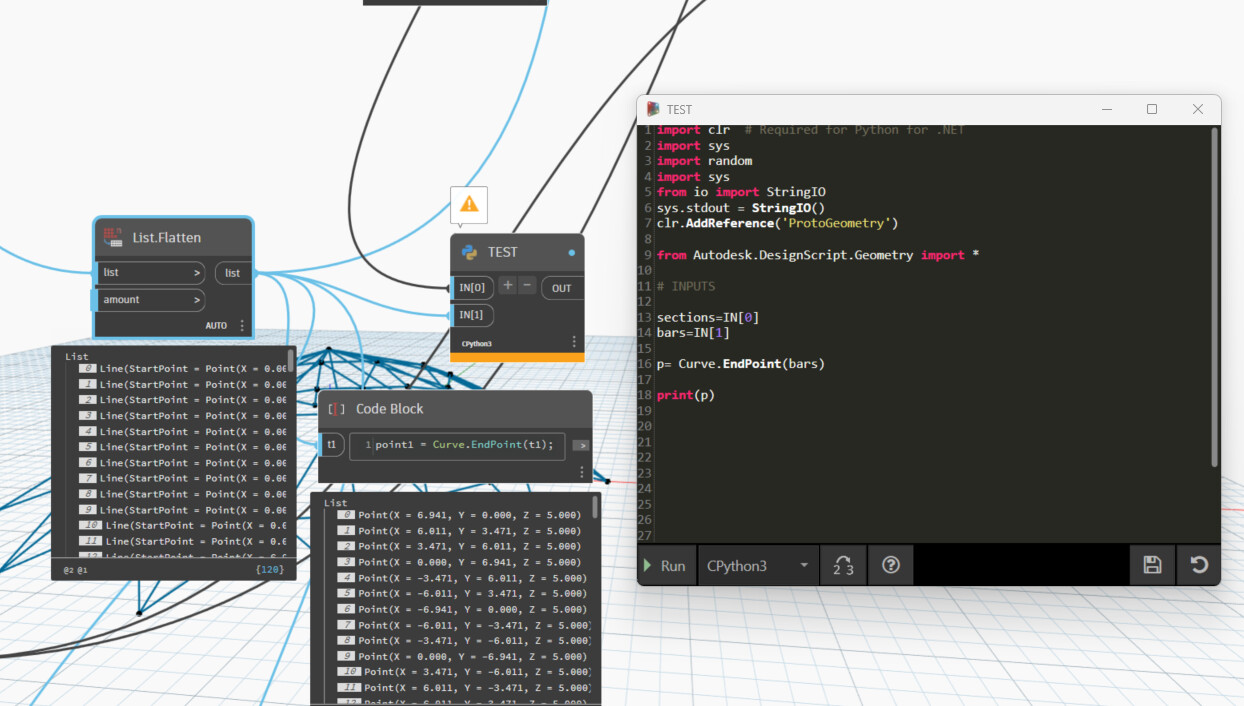 Extracting Start and End Points from Lines for RSA API by using python - dynamo - Dynamo
